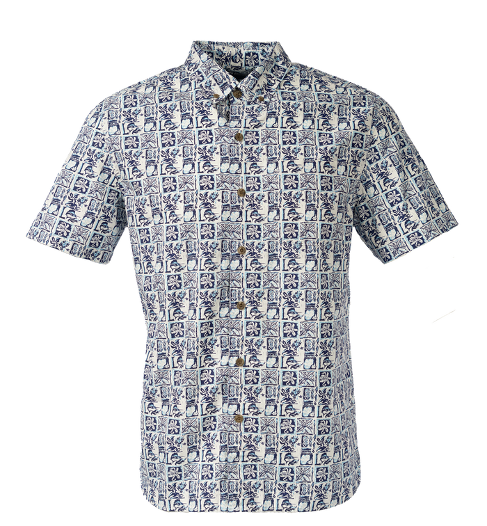 Bimini Bay The Weekender Series Short Sleeve Button Up Shirt - Indigio ...